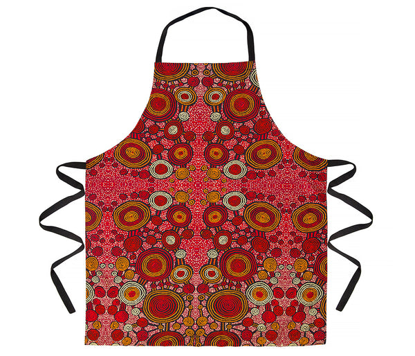 Aboriginal Art Cotton Apron - Teddy Gibson Warlukurlangu Artists ...