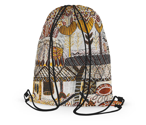 Aboriginal Art Drawstring Bag Jilimara Arts - Alperstein Designs