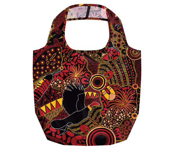 Aboriginal Art Fold up Bag - Justin Butler - Alperstein Designs