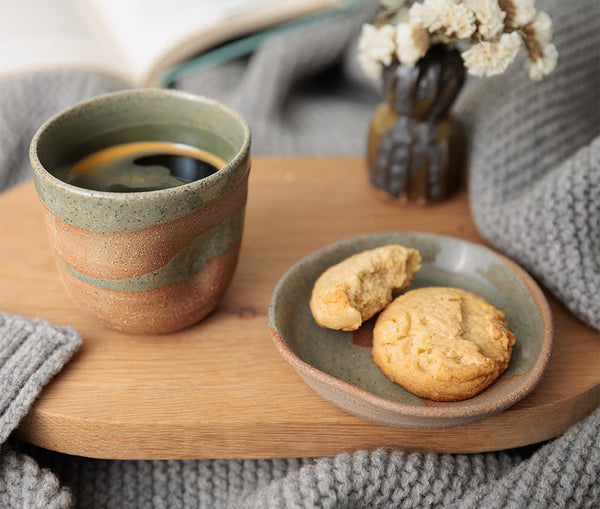 Hand Thrown Espresso Cup- Moss - Alperstein Designs