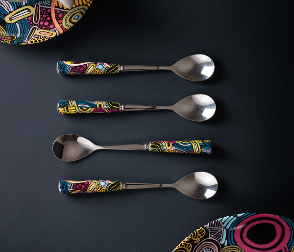 Aboriginal Art Teaspoons - Justin Butler - Alperstein Designs