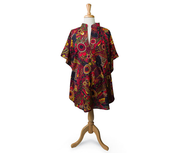 Justin Butler Aboriginal Art Short Kaftan - Alperstein Designs