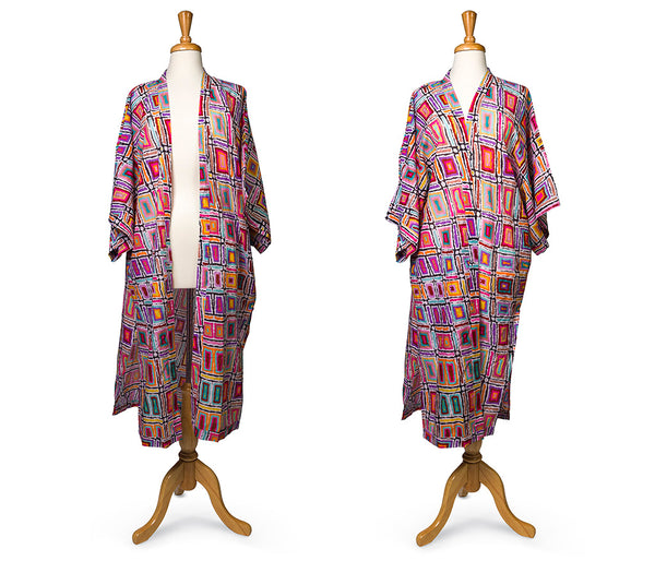 Aboriginal Art Kimono Robe - Warlukurlangu Artists - Alperstein Designs