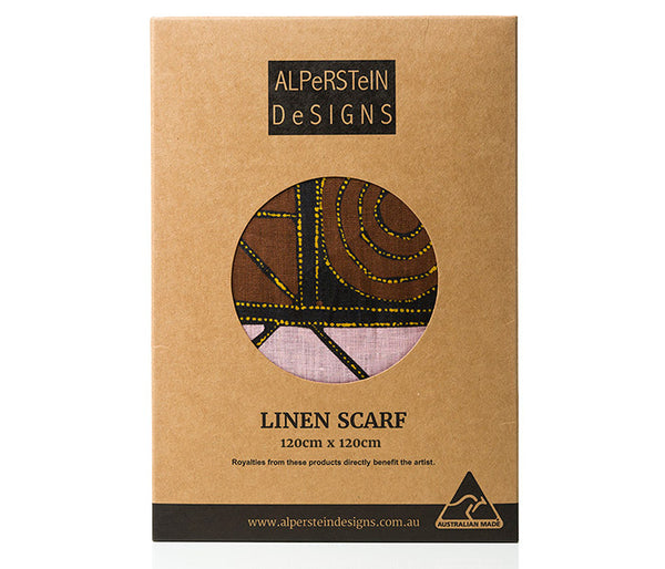 Munupi Arts Aboriginal Art Linen Scarf - Irene Mungatopi - Alperstein ...