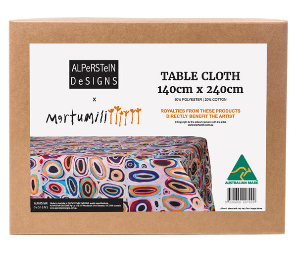 Aboriginal Art Tablecloth - Gladys Kuru Bidu - Alperstein Designs