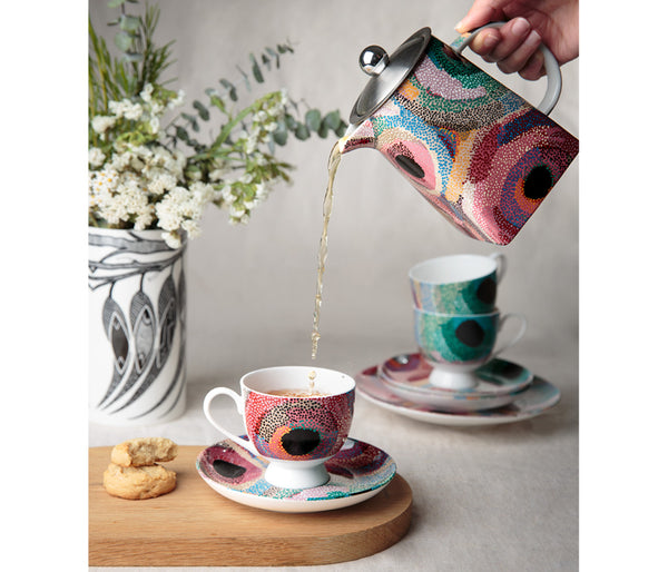 Aboriginal Art Tea Cup & Saucer - Marianne Burton - Alperstein Designs
