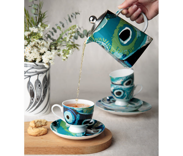 Aboriginal Art Tea Cup & Saucer - May Wokka Chapman - Alperstein Designs