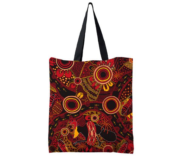 Aboriginal Art Cotton Tote Bag - Justin Butler - Alperstein Designs