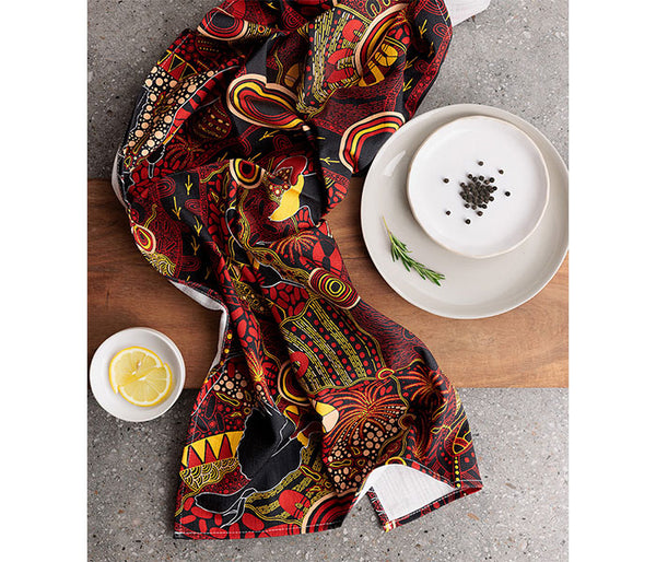 Justin Butler Aboriginal Art Tea Towel - Alperstein Designs