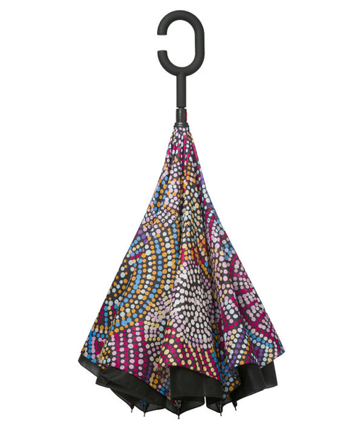 Aboriginal Art Umbrella - Warlukurlangu Artists - Alperstein Designs