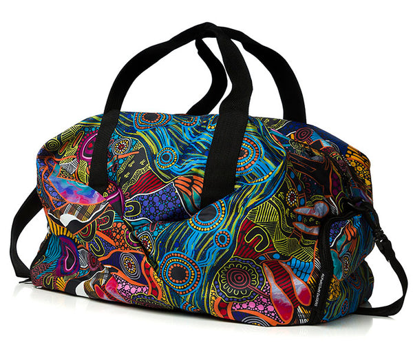 Justin Butler Aboriginal Art Gym Duffel Bag - Alperstein Designs