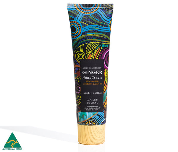 Aboriginal Art, Ginger Hand Cream | Made in Australia - Alperstein Designs