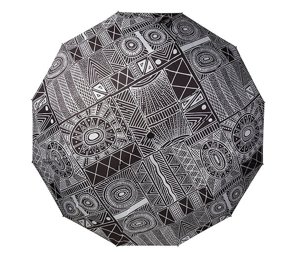 Munupi Arts Aboriginal Art Fold Up Umbrella. - Alperstein Designs