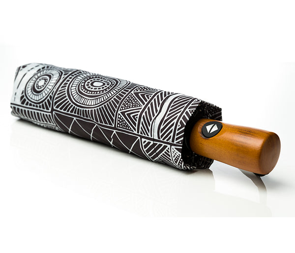 Munupi Arts Aboriginal Art Fold Up Umbrella. - Alperstein Designs