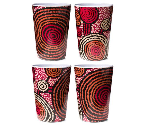 Melamine Tumblers - Aboriginal Art - Teddy Gibson - Alperstein Designs