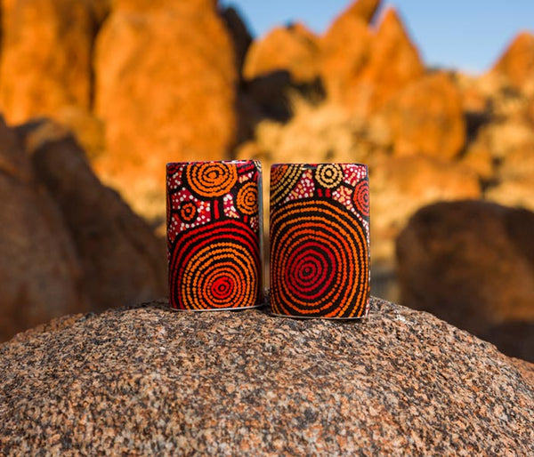 Aboriginal Art Salt & Pepper Shakers - Teddy Gibson - Alperstein Designs